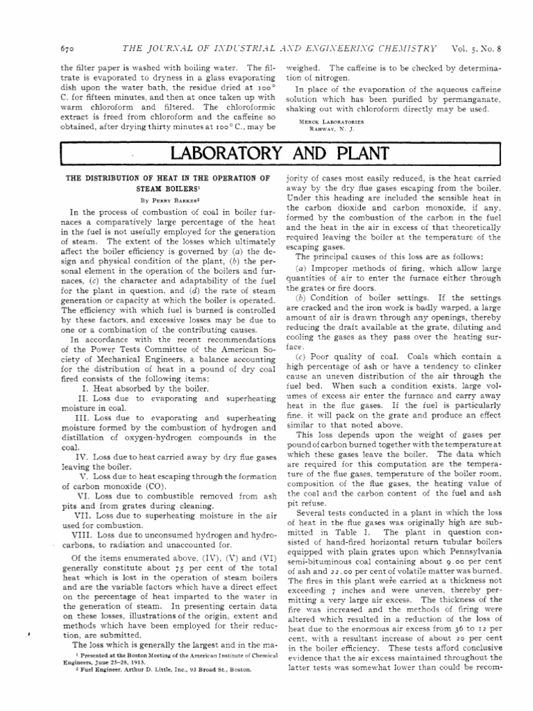 [Journal of Industrial & Engineering Chemistry 1913-aug vol. 5 iss. 8] Barker, Perry - The ...