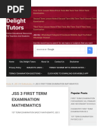 Maths JHS 1 - 1 | PDF | Area | Mathematics