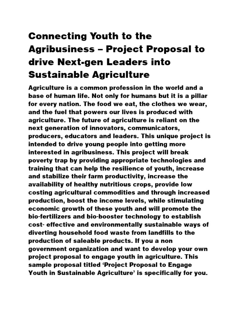 Connecting Youth to the Agribusiness | PDF