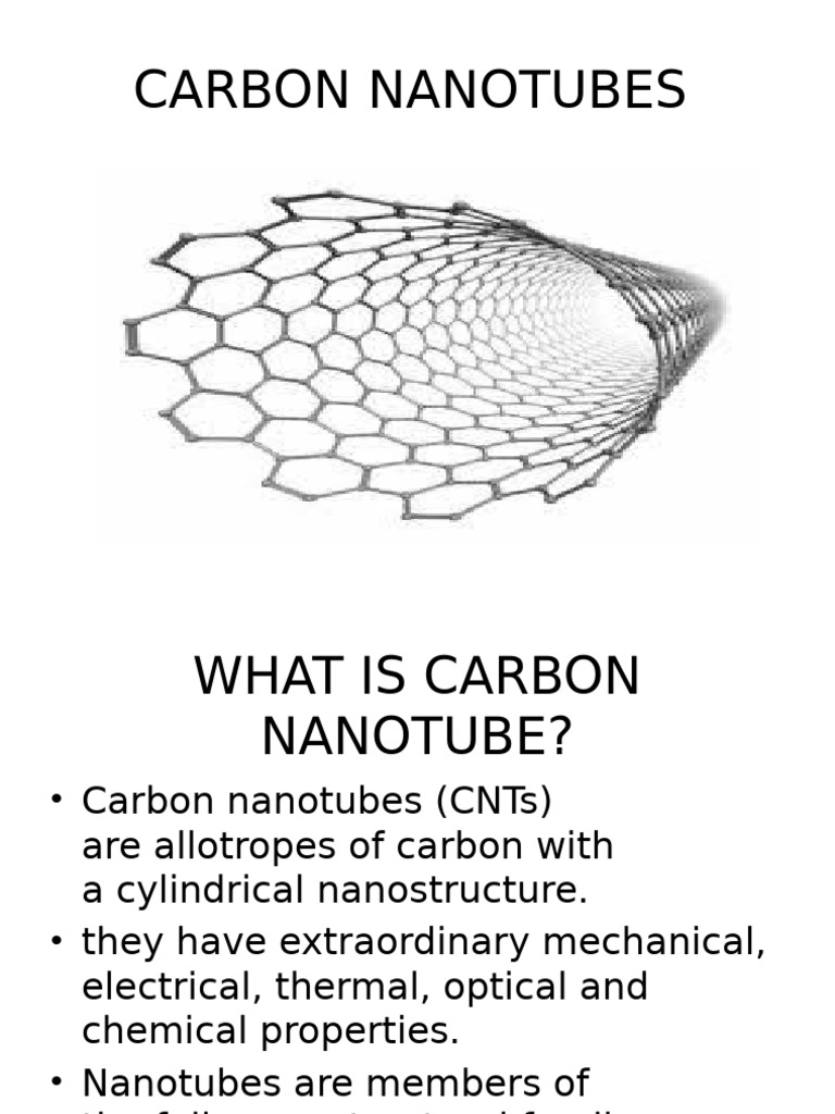 Carbon Nanotubes: Types and Applications | PDF | Carbon Nanotube ...