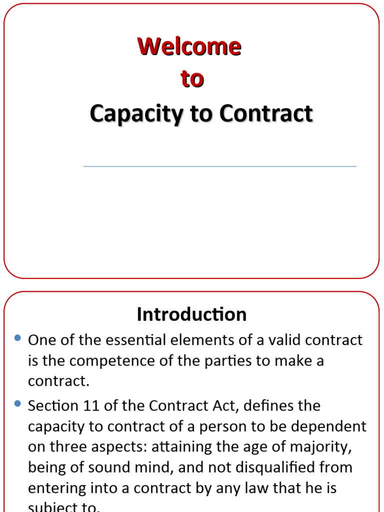 Capacity To Contract | Download Free PDF | Loans | Mortgages