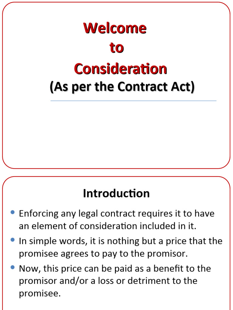 Consideration | PDF | Consideration | Justice