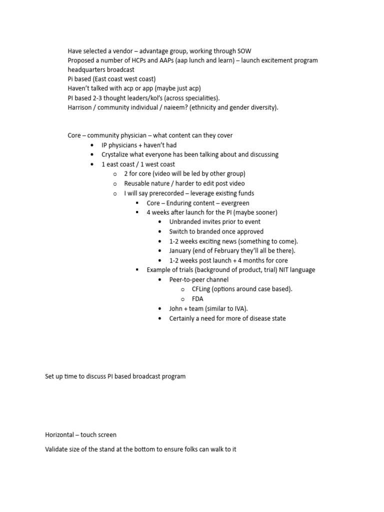 Broadcast Notes | PDF