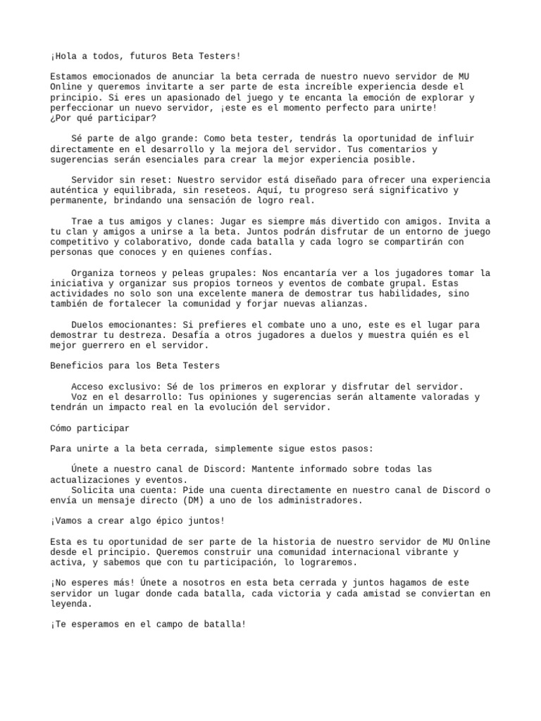 EJEMPLO bienvenida | PDF