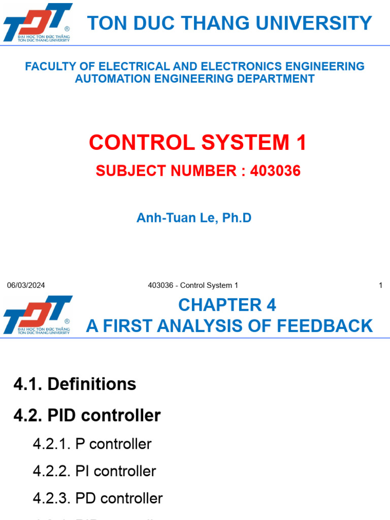 Cs1 - Chapter 4 | PDF | Control Theory | Applied Mathematics