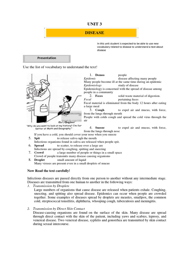 UNIT 3 (Diseases) | PDF | Infection | Pathogen