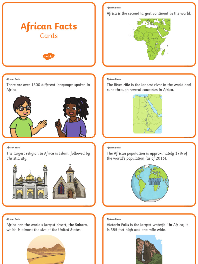 African Fact Cards | PDF | Africa