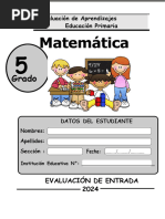 Evaluación Diagnóstica 5to Grado Matemática | PDF