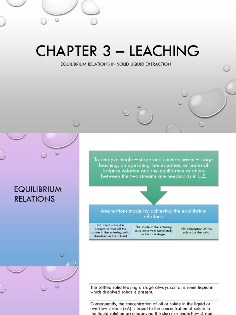 Chapter 3 - Equilibrium Relations in Leaching | PDF | Solubility ... Chapter 3 - Equilibrium Relations in Leaching | PDF | Solubility ...