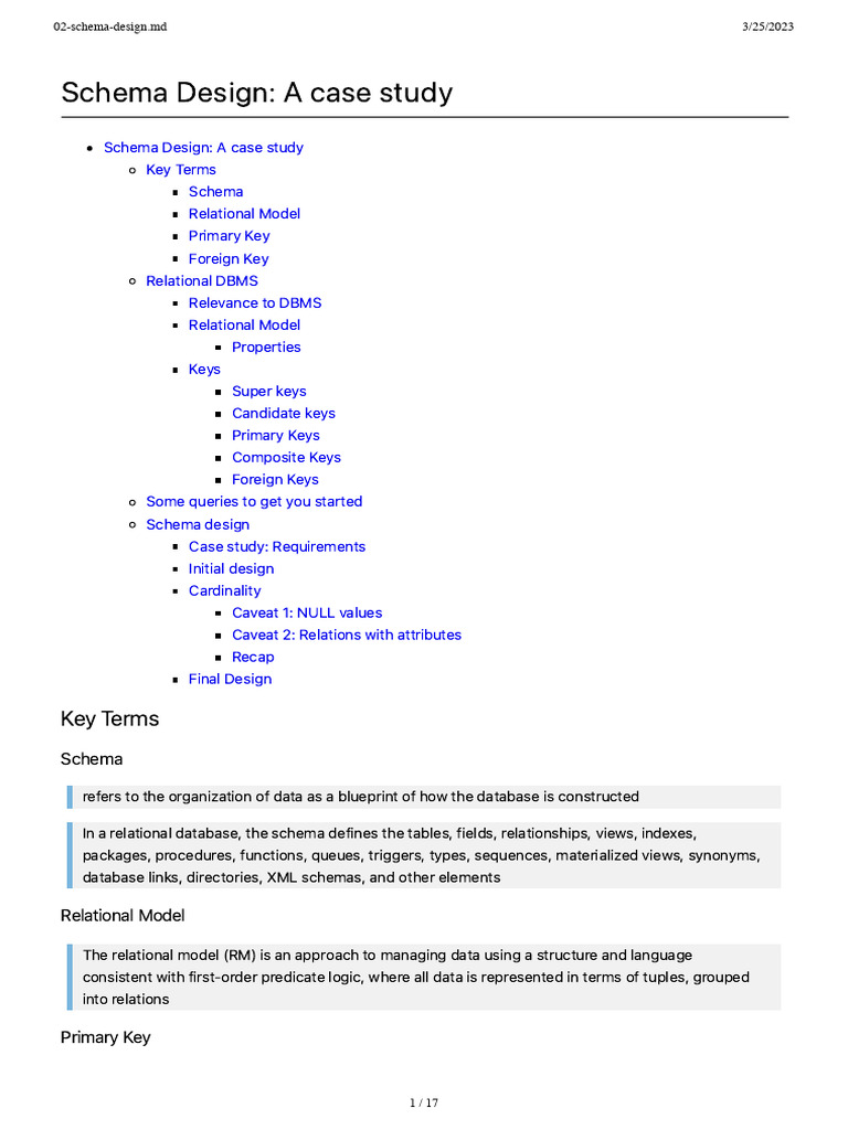 02_schema_design (1) | PDF | Relational Model | Relational Database