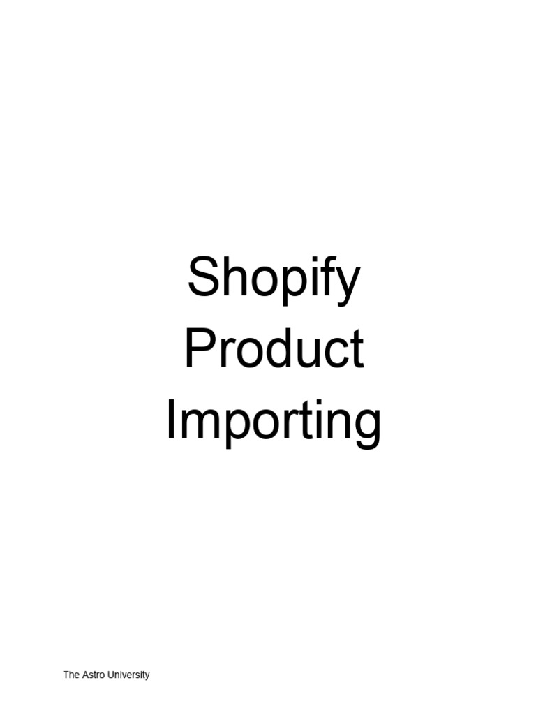 Product Importing Pdf