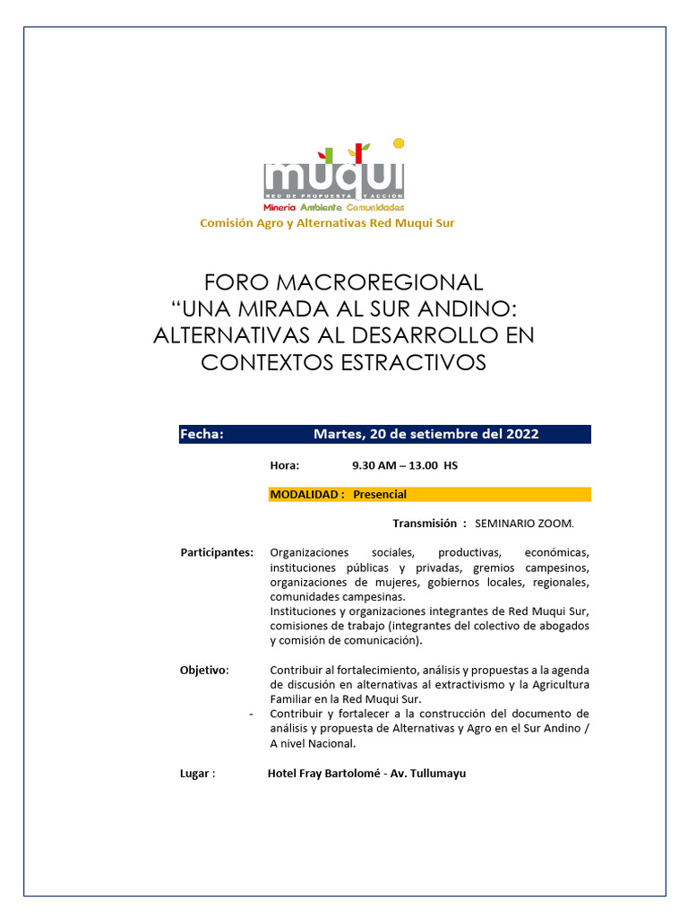 Programa Foro para Expositores | PDF | Desarrollo sostenible | Teoría