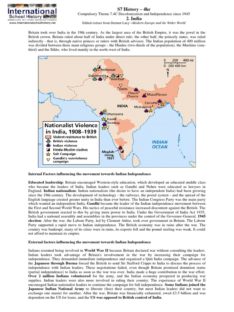 India Decolonisation | Download Free PDF | British Raj | Partition Of India