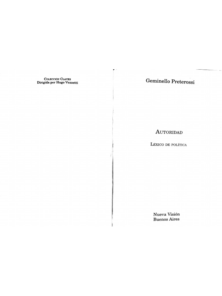 Preterossi - Autoridad y Poder Legítimo | PDF