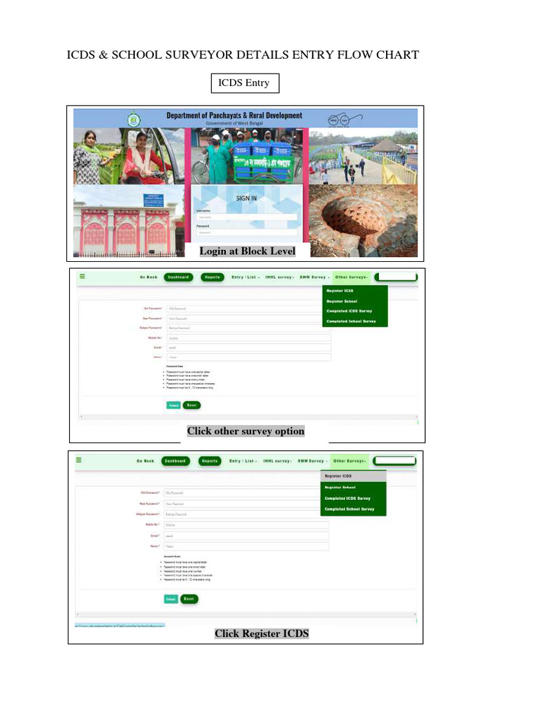 Icds & School Surveyor Details Entry Flow Chart | PDF