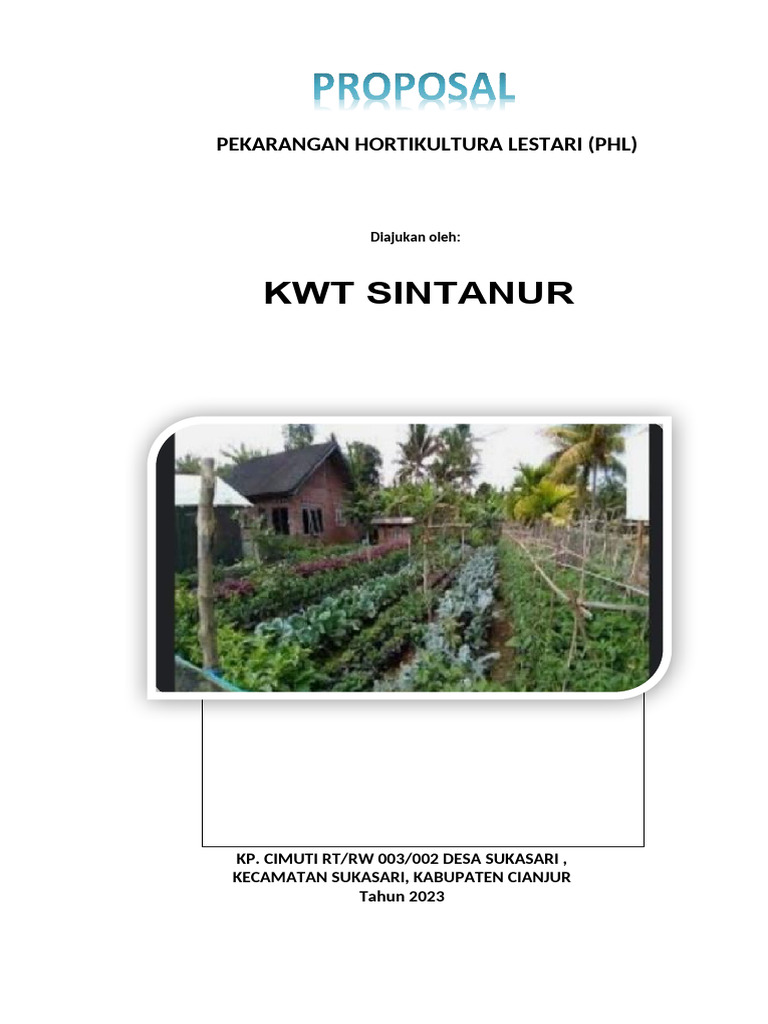Proposal PHL KWT SINTANUR | PDF