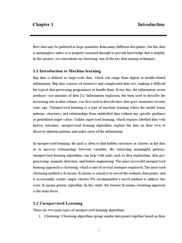 Chapter 1 Introduction | PDF | Cluster Analysis | Genetic Algorithm