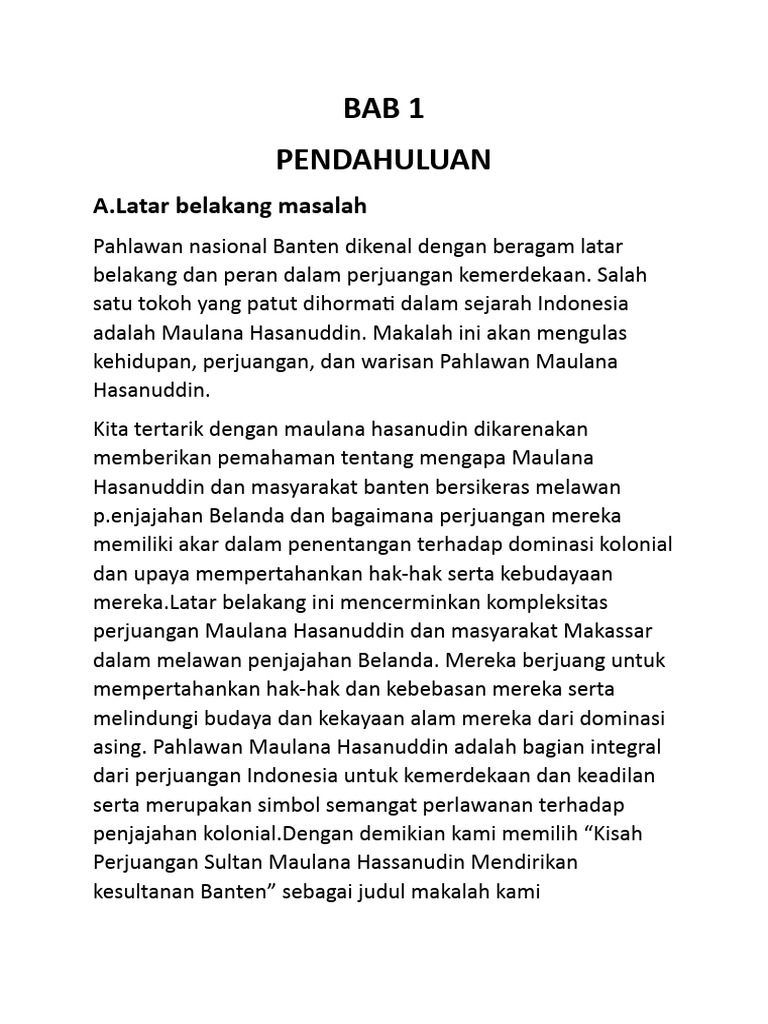 Perjuangan Maulana Hasanuddin di Banten | PDF | Politik | Sejarah