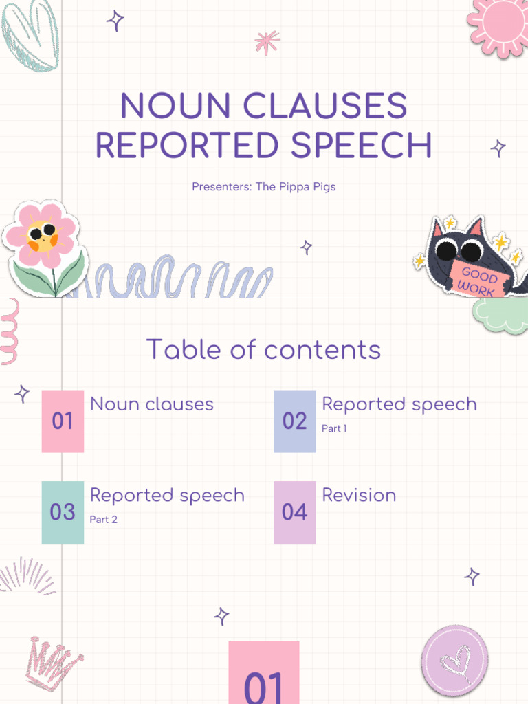 Noun Clauses and Reported Speech | PDF | Clause | Noun