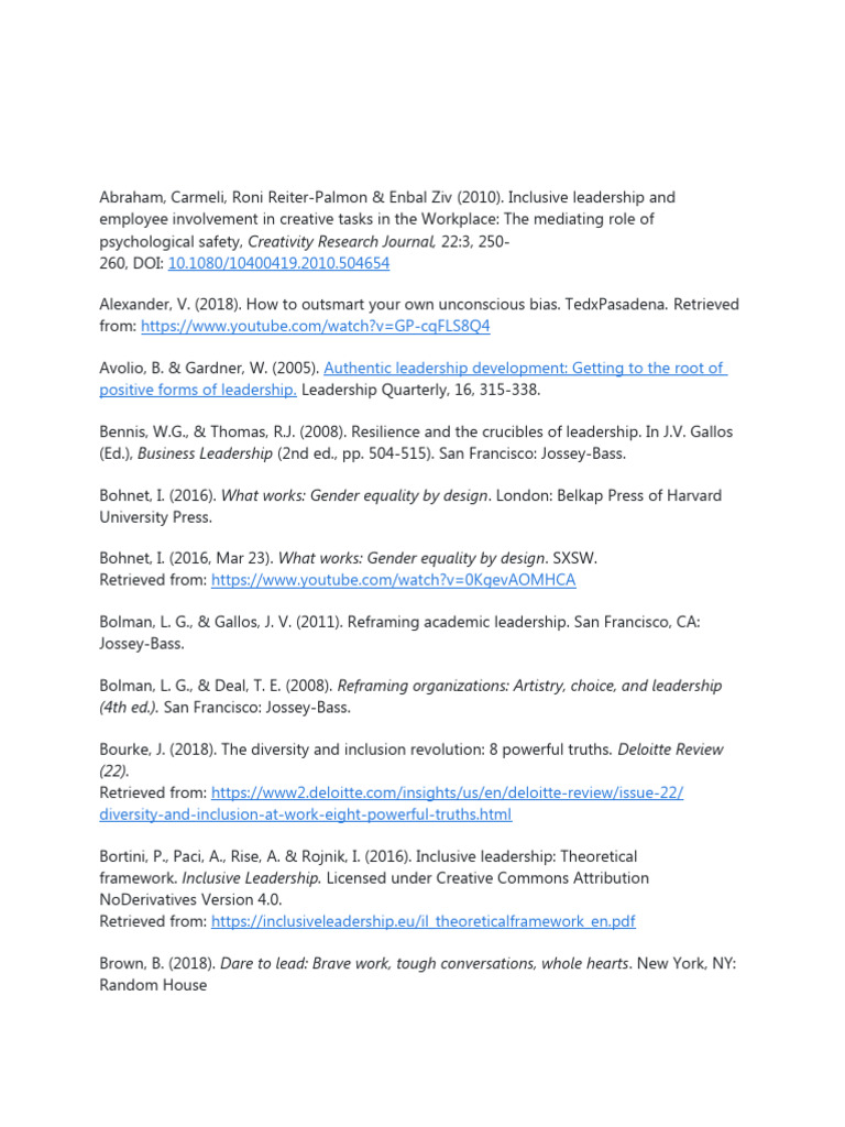 Key References in Leadership | PDF | Leadership | Social Psychology