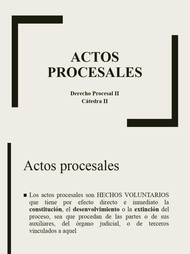 Actos Procesales PPT Plantilla Cát II | PDF | Ley procesal | Demanda ...