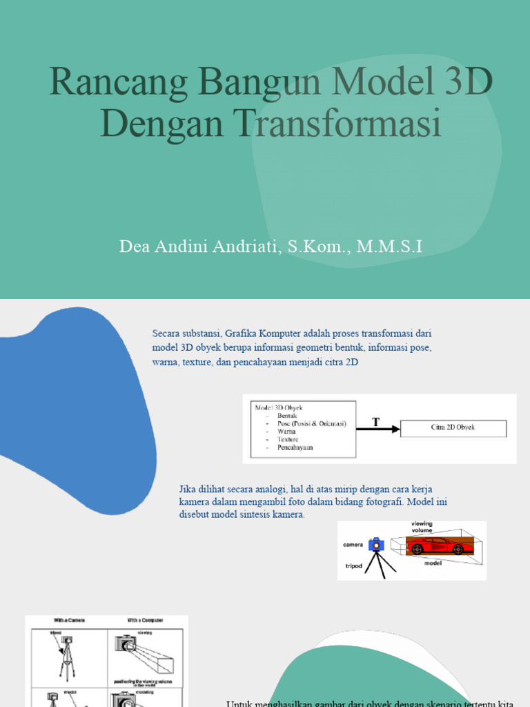Transformasi 3D dalam Grafika Komputer | PDF | Komputer
