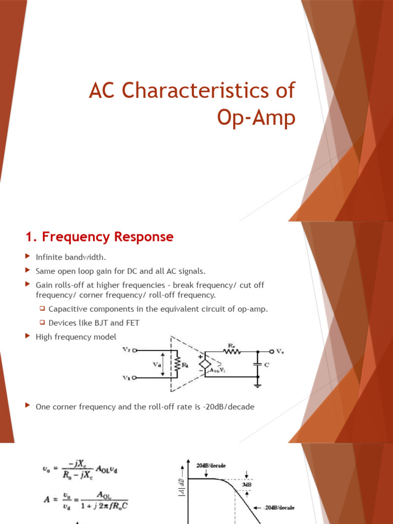 AC Characteristics of Op-Amp | PDF