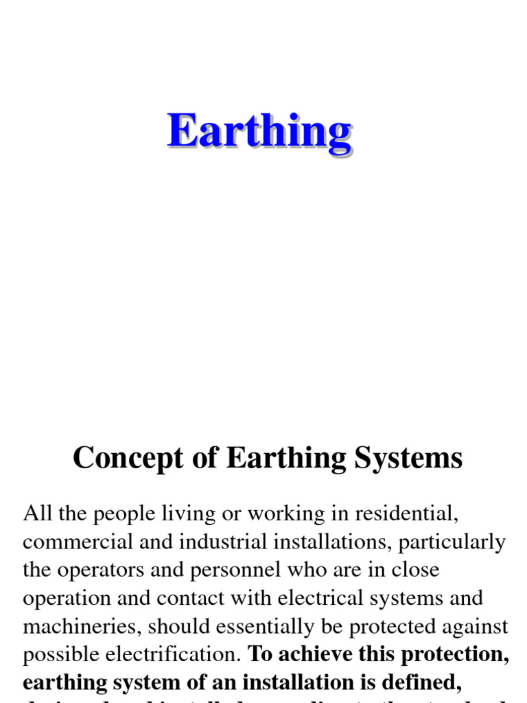 Lecture On Earthing | PDF | Physical Quantities | Power Engineering