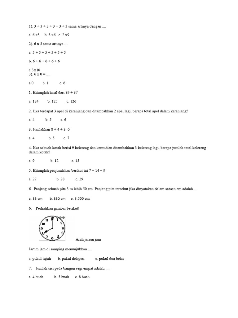 Contoh Soal Zalfah | PDF