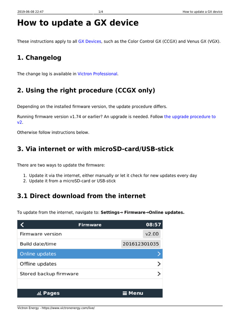 how_to_update_a_gx_device | Download Free PDF | Usb Flash Drive ...
