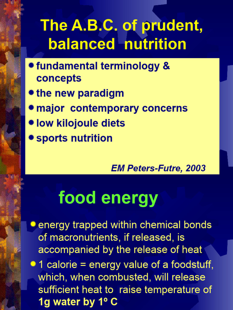ABC of NUT2003b1 | PDF | Nutrients | Fat