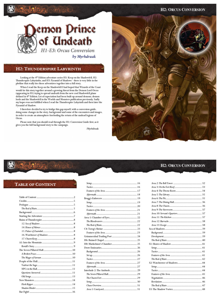 H2_Orcus_Conversion | PDF | Magician (Fantasy) | Dungeons & Dragons