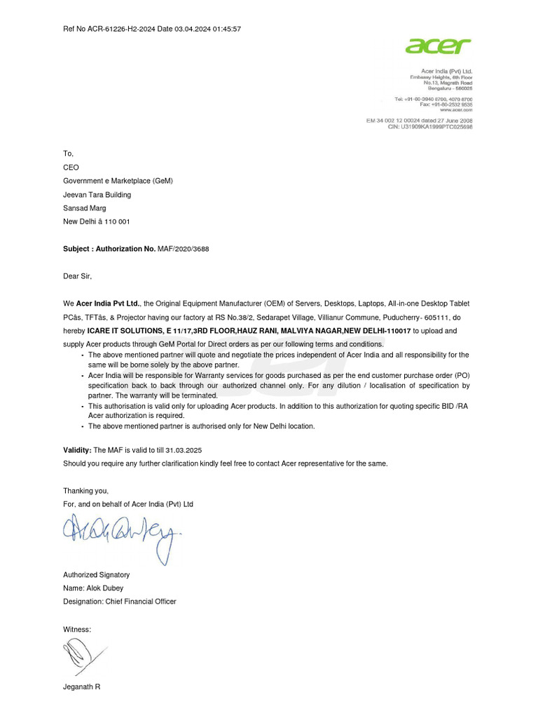 Authorization Form Format PDF | Download Free PDF | Invoice