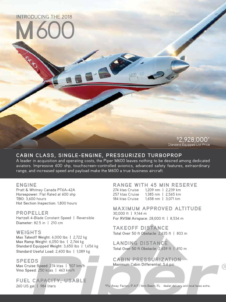 Piper M600 | PDF | Avionics | Aviation