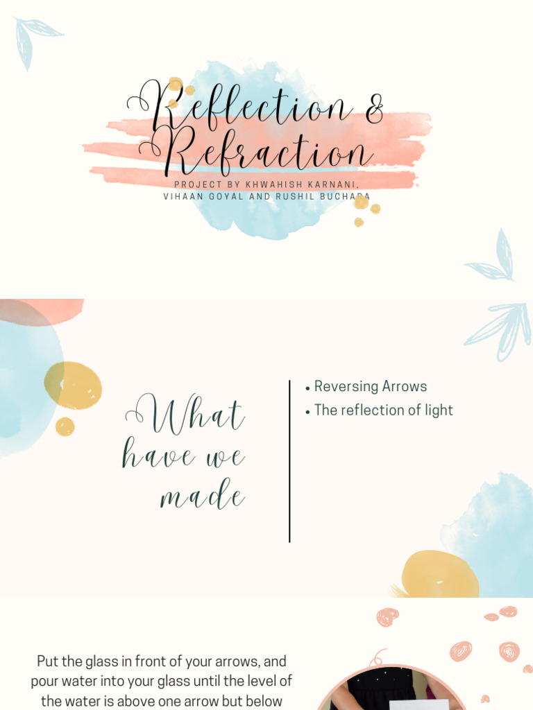 Reflection & Refraction | PDF | Reflection (Physics) | Mirror