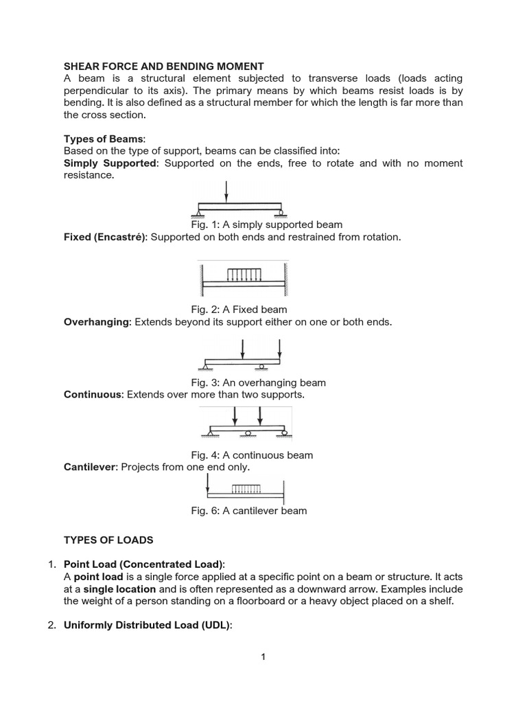 Shear Force and Bending Moment | Download Free PDF | Bending | Beam ...