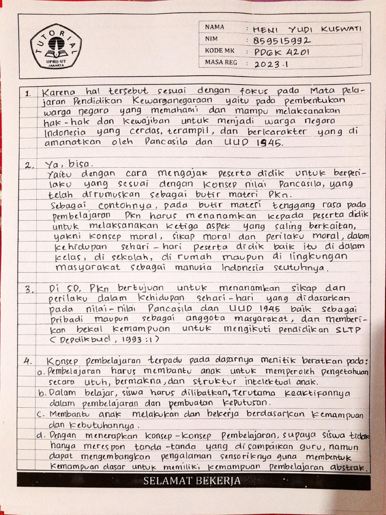 Tugas Tutorial PKN I | PDF