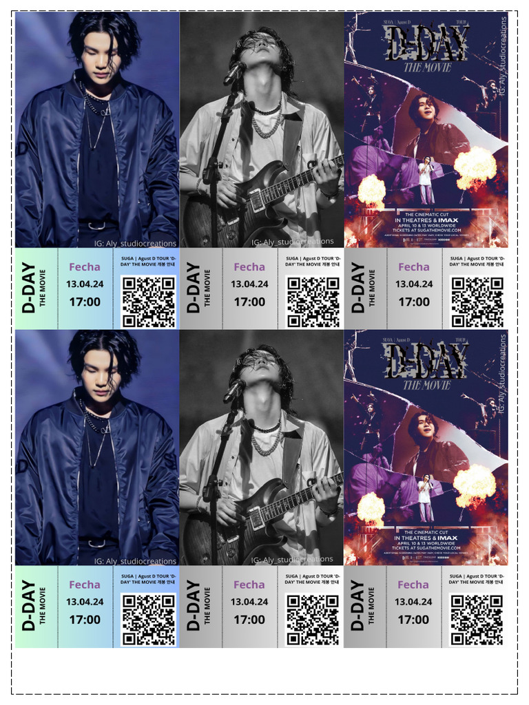 BTS DDAY The Movie Boletos | PDF