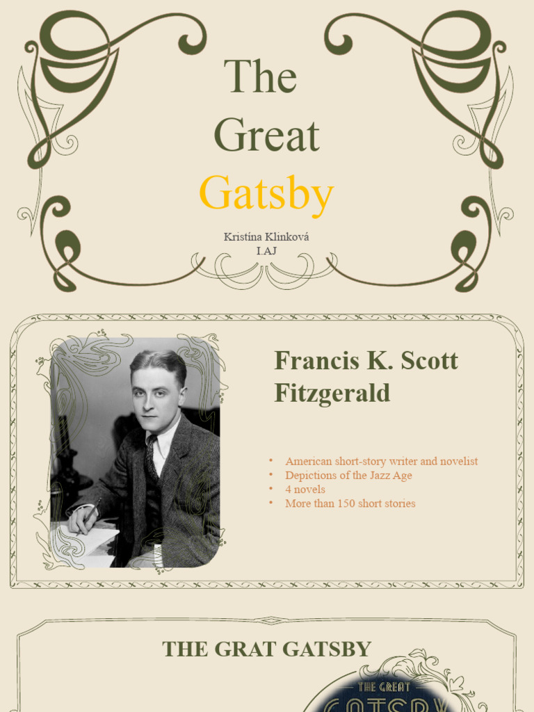 The Great Gatsby - Book Outline (Presentation) | PDF | The Great Gatsby ...