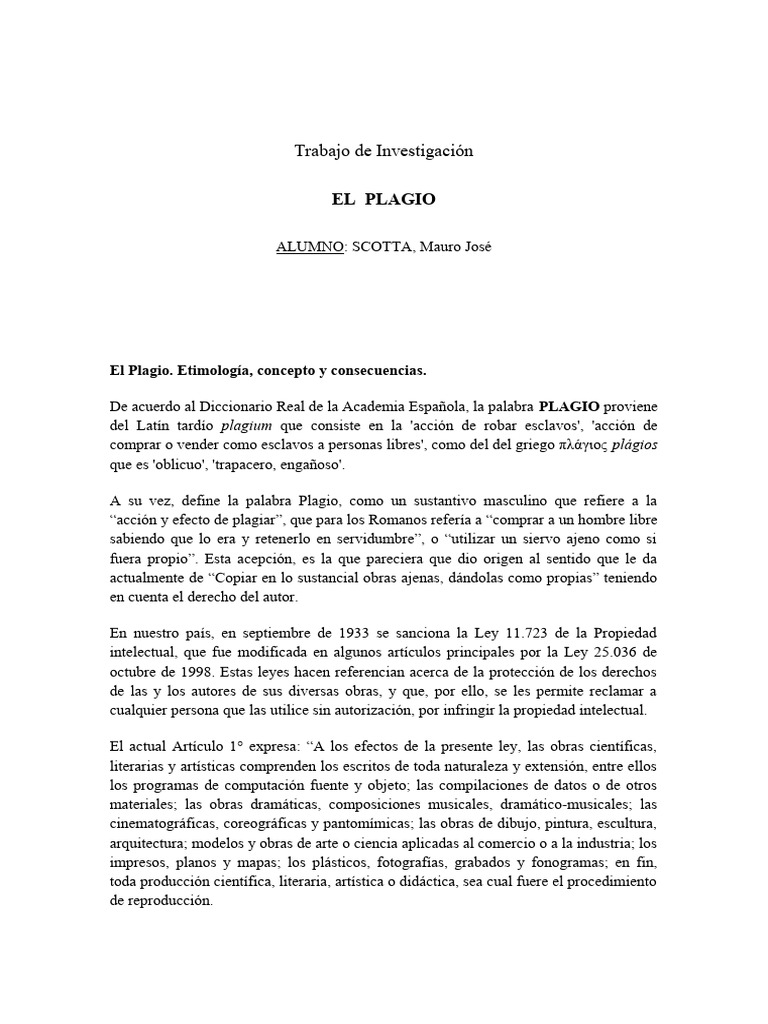 Definición y Tipos de Plagio | PDF | Plagio
