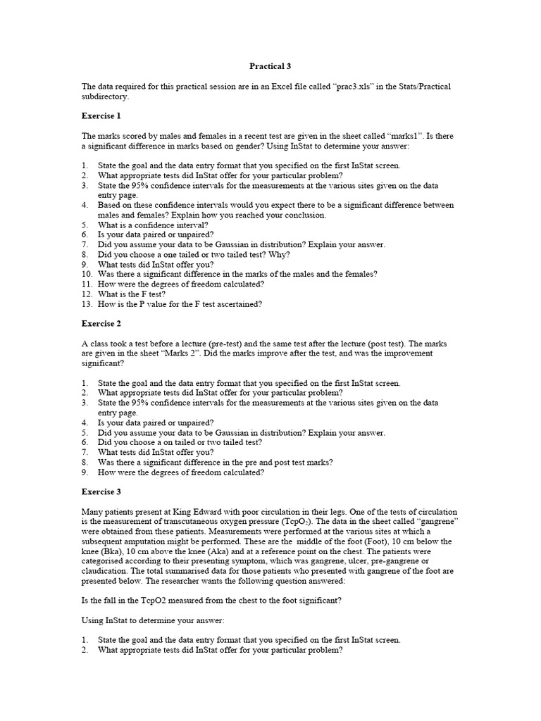 Practical 3 | PDF | Normal Distribution | Nonparametric Statistics