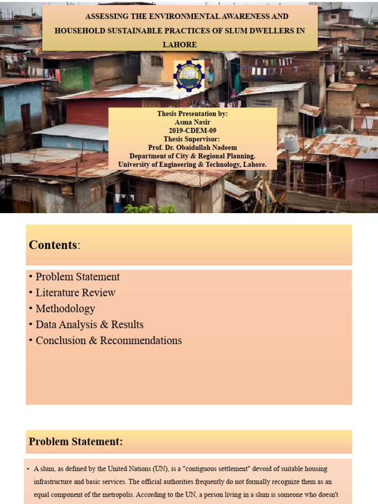 Modified Thesis Presentation | PDF | Slum | Sampling (Statistics)