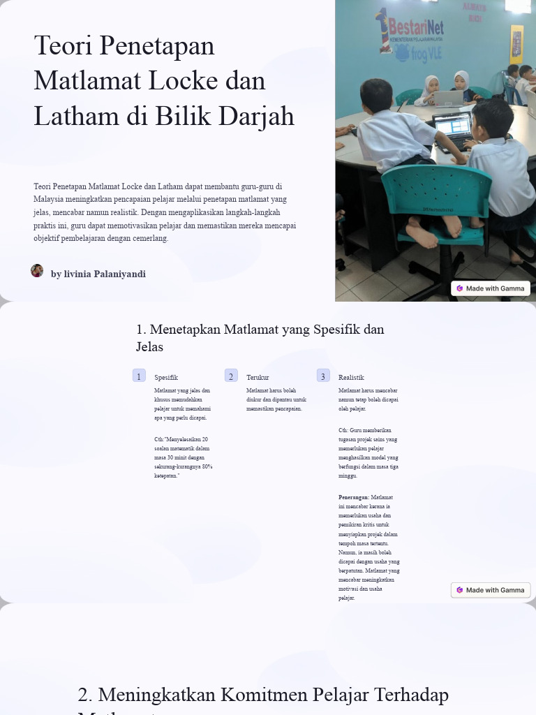 Teori Penetapan Matlamat Locke Dan Latham Di Bilik Darjah | PDF