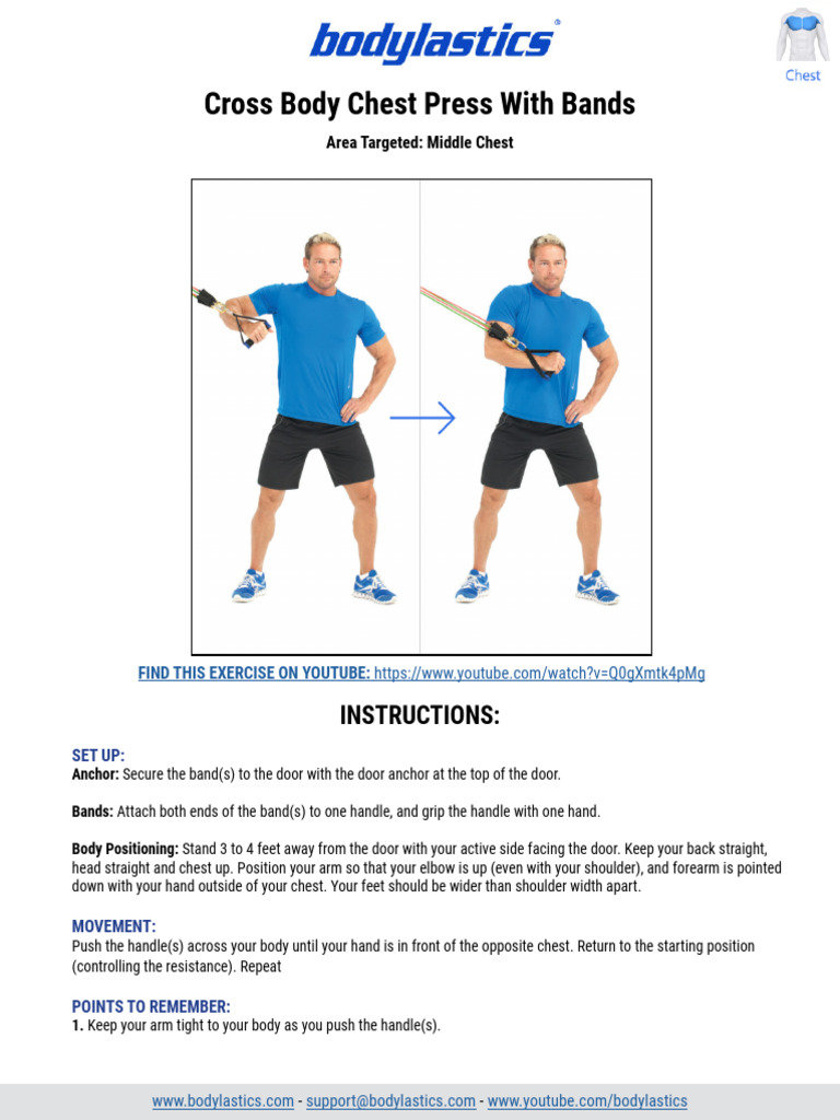 Cross Body Chest Press With Bands 1 | PDF