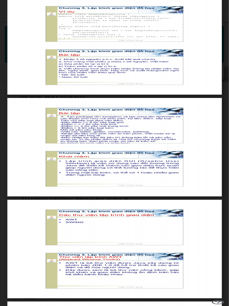 Java 3 kì 2 2023 2024 | PDF