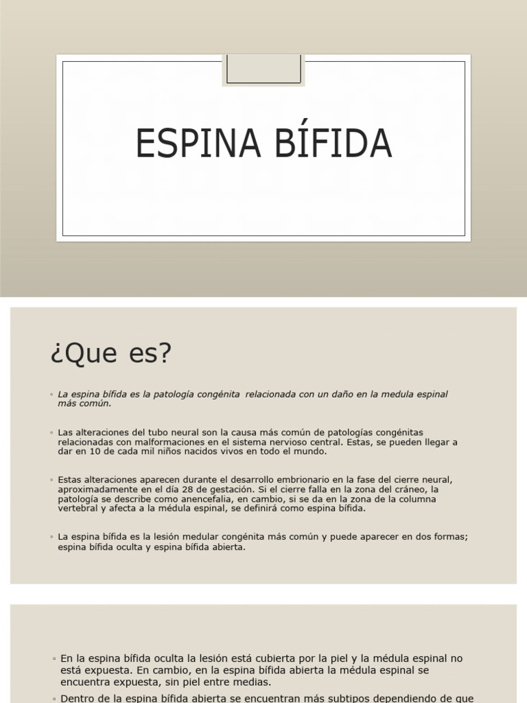 Espina Bífida | PDF | Enfermedades y trastornos humanos ...