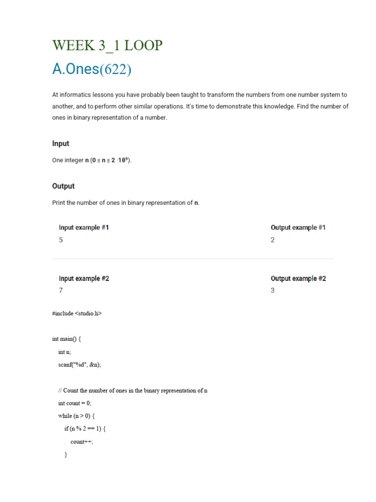 WEEK 3_1 LOOP | Download Free PDF | Integer (Computer Science) | Numbers