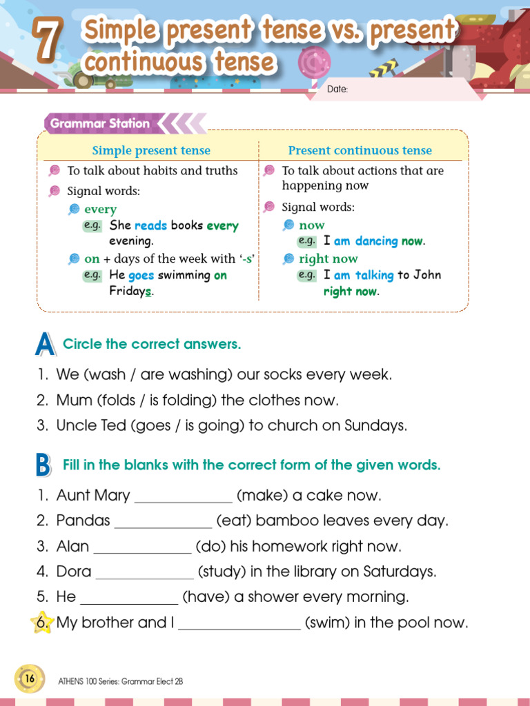Simple Present Vs Present Continue Tense | PDF | Linguistic Morphology ...