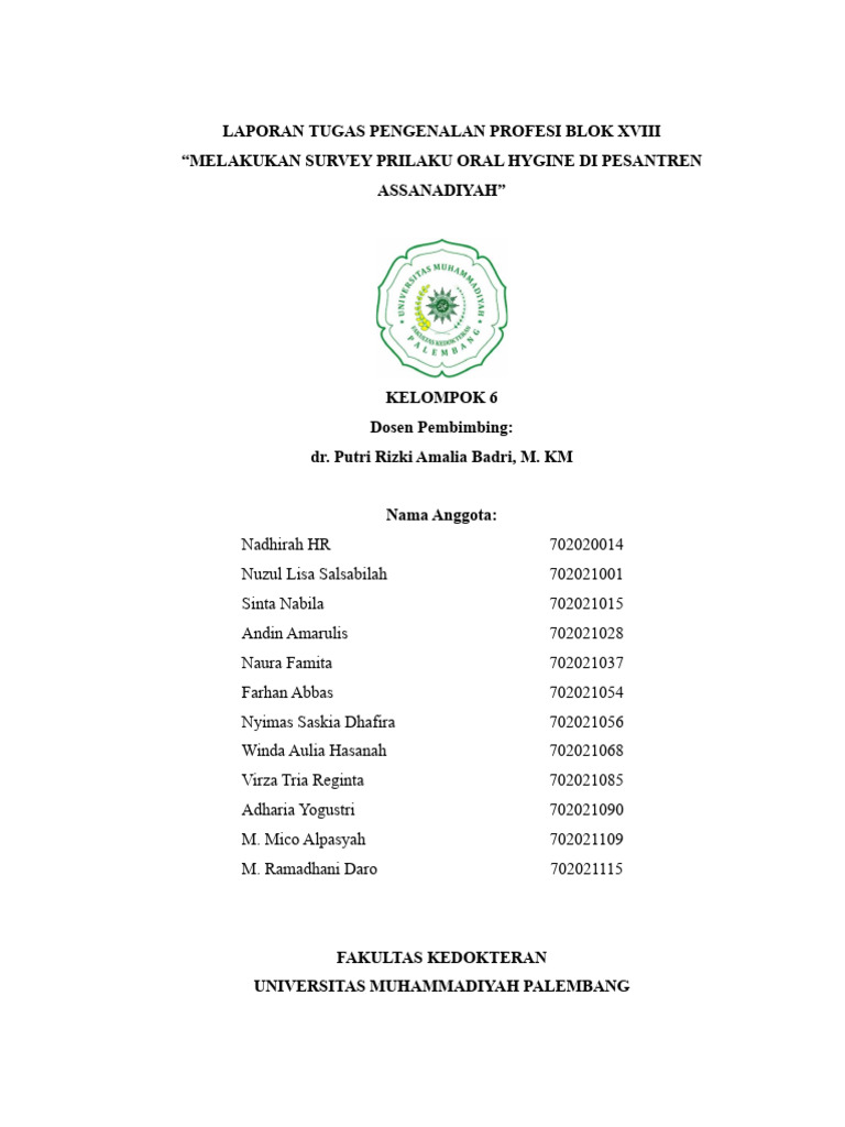 Laporan TPP Kelompok 6 Blok 18 | PDF