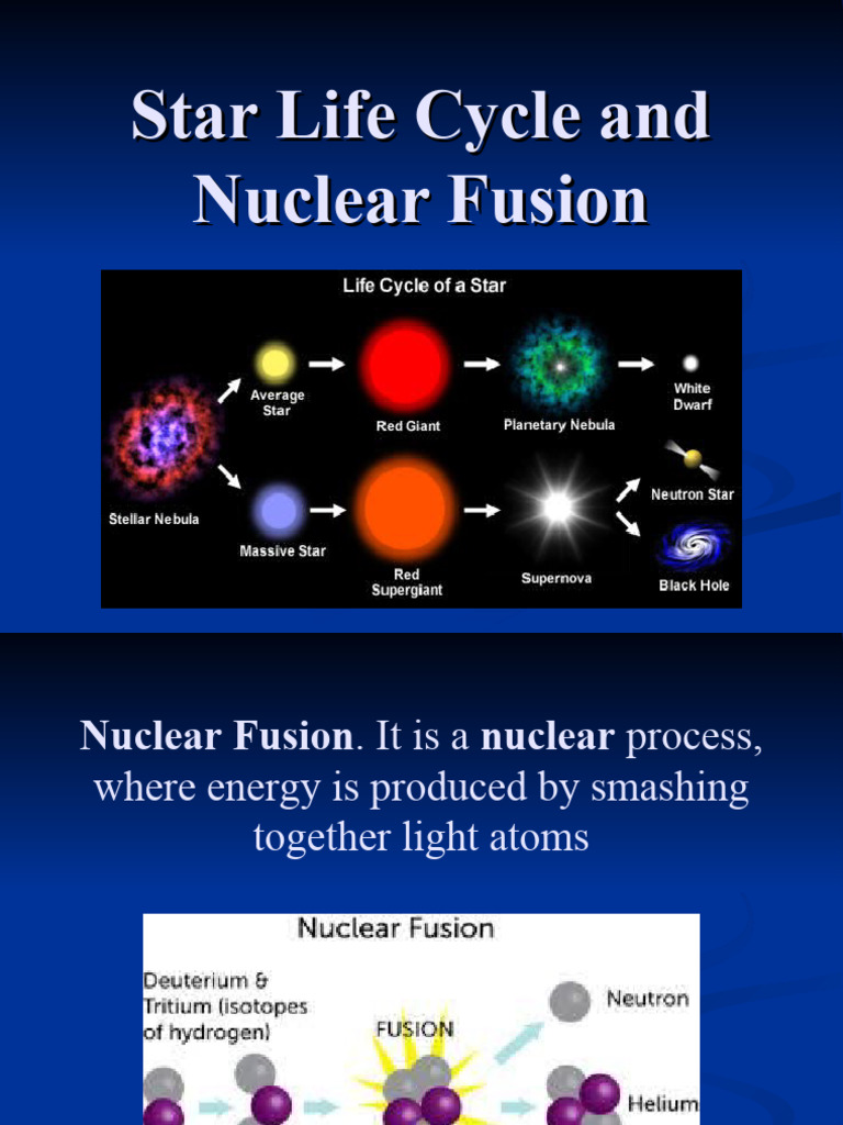 Star Life Cycle and Nuclear Fusion Explained | PDF | Stars | Supernova